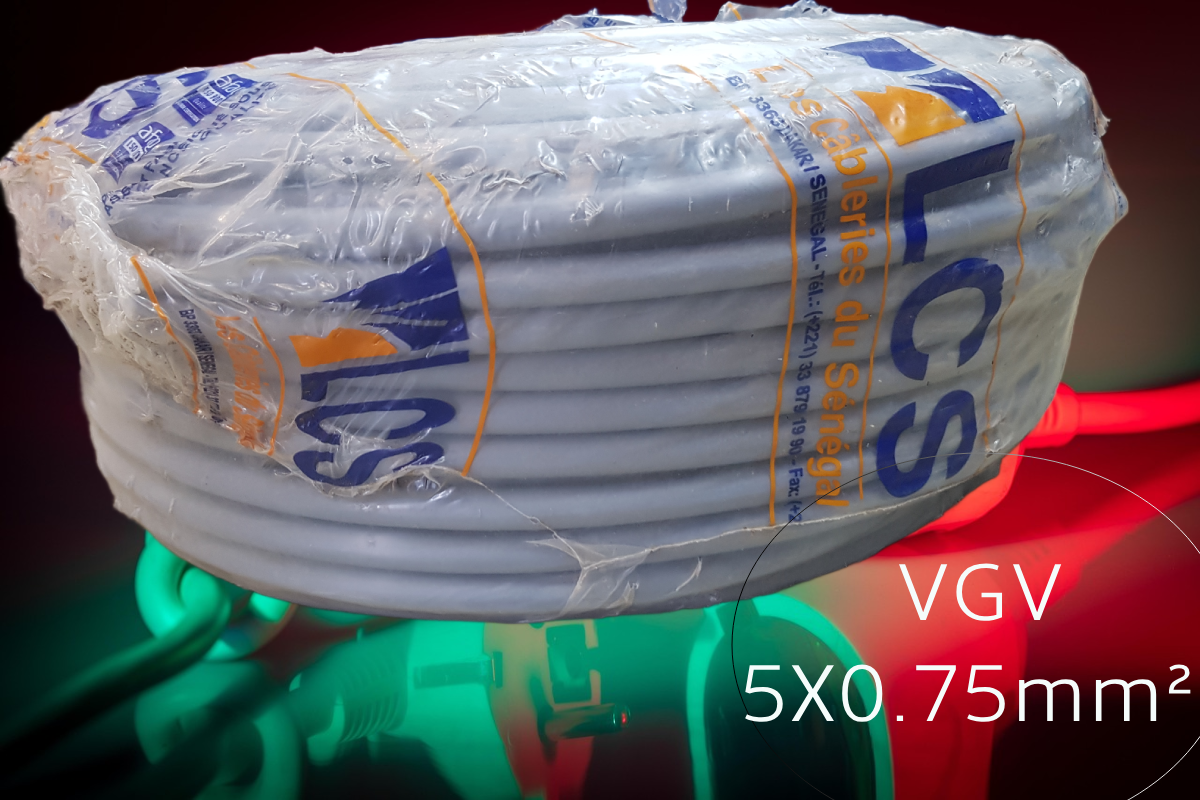 Câble Sénégal VGV HO5VV-F 300/500 V 5X0.75mm² Rigide - La Parole Sarl ...